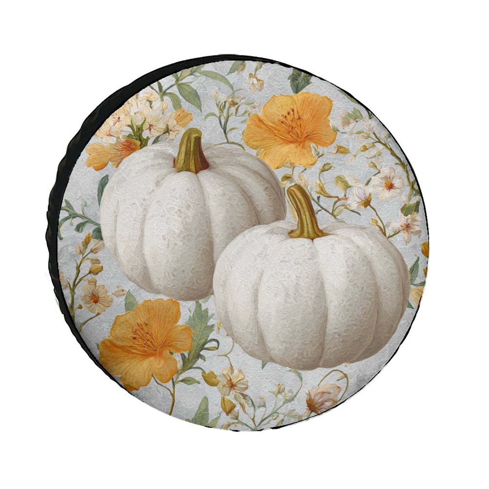 Fall Watercolor Pumpkin Heavy Duty Spare Tire Cover Autumn Harvest ...