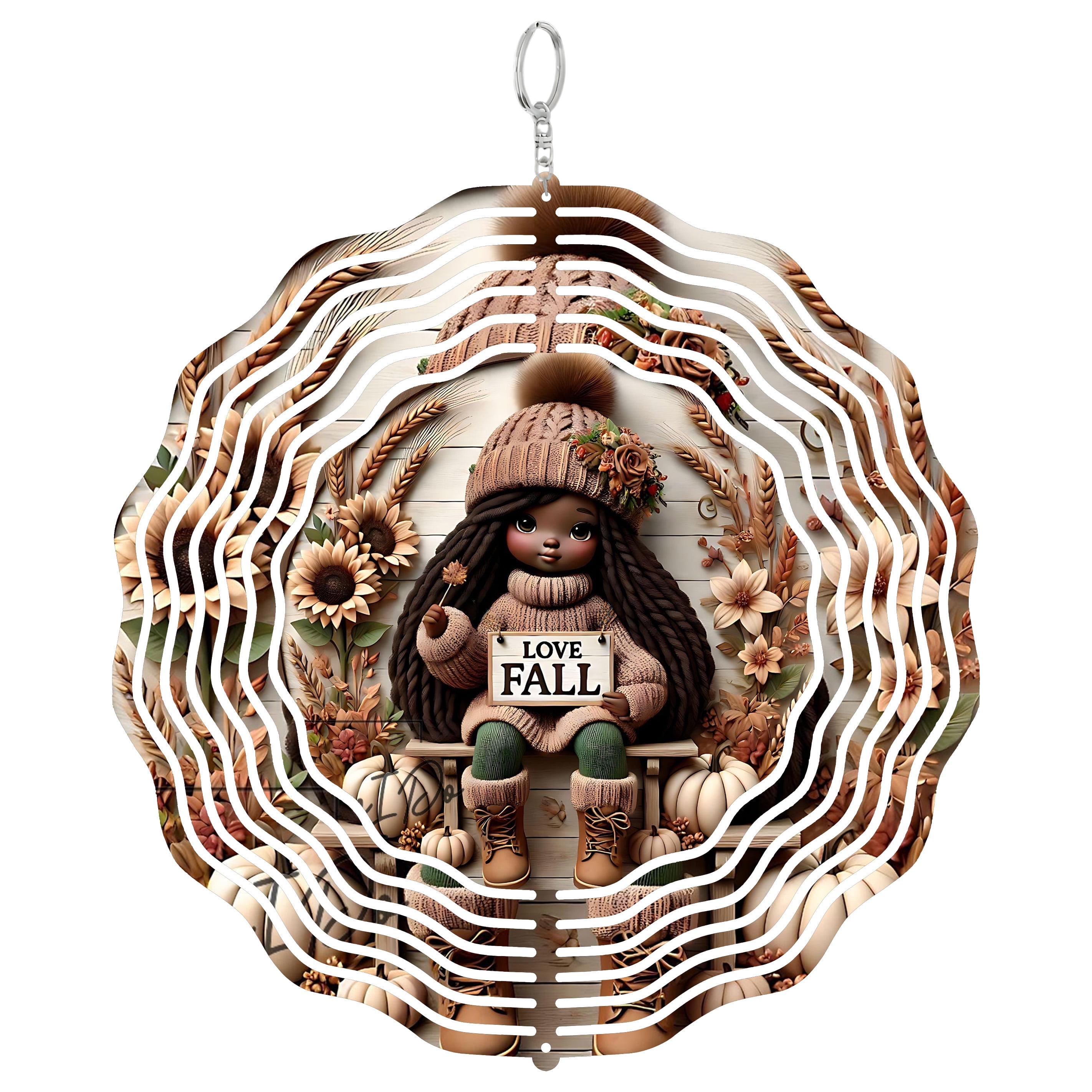 Fall Welcome Autumn 3D Wind Spinner Kinetic Harvest Hanging Yard Garden ...