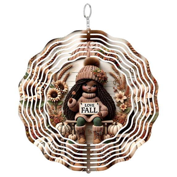 Fall Welcome Autumn 3D Wind Spinner Kinetic Harvest Hanging Yard Garden ...