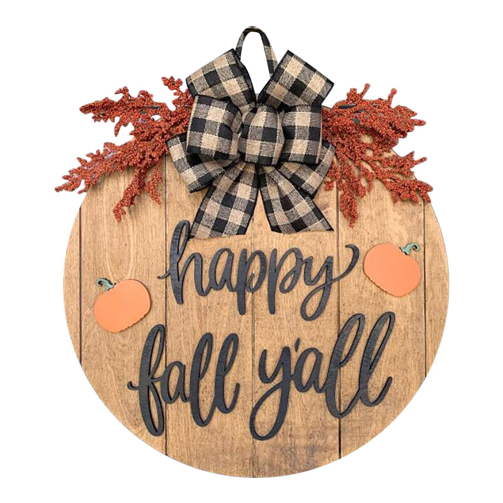 Fall Welcome Door Sign,Thanksgiving Day Pumpkin Wreath,Autumn Seasonal ...