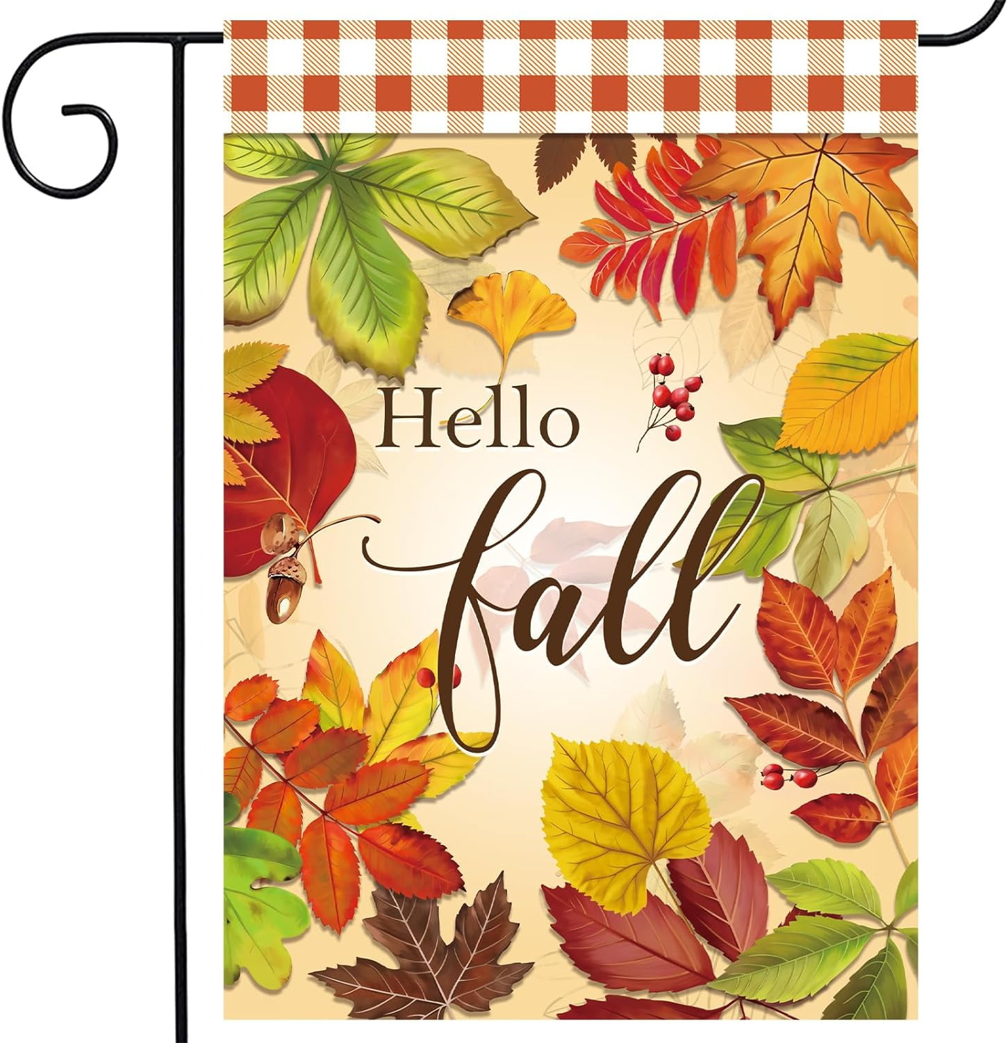 Fall Welcome Garden Flag Double Sided Vertical Thanksgiving Maple ...