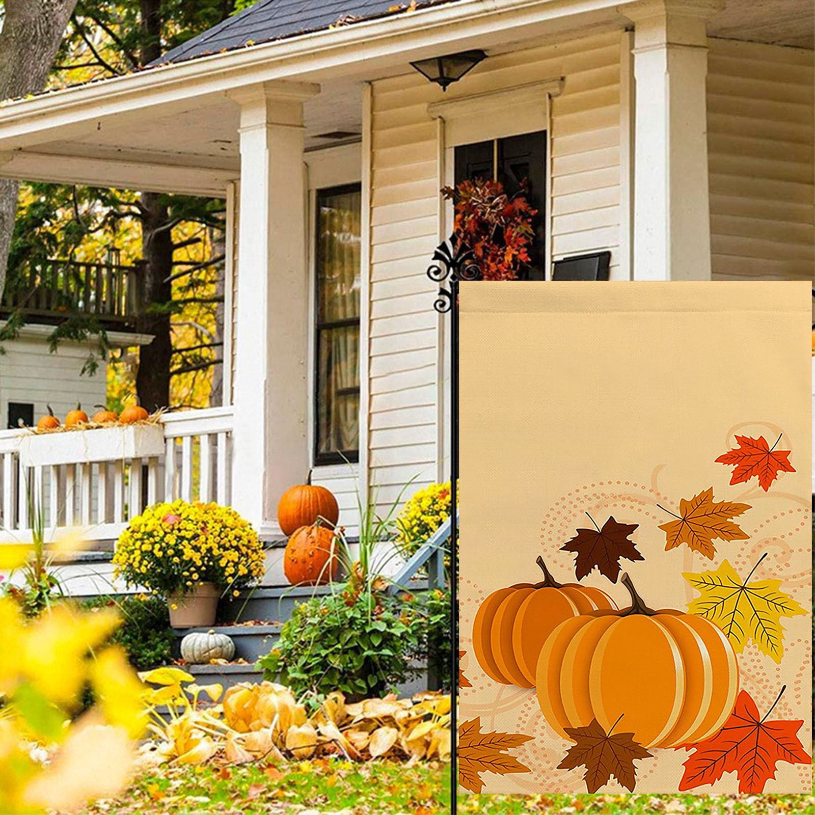 Fall Welcome Garden Flag Vertical Double Sided, Pumpkin Fall Games Flag ...