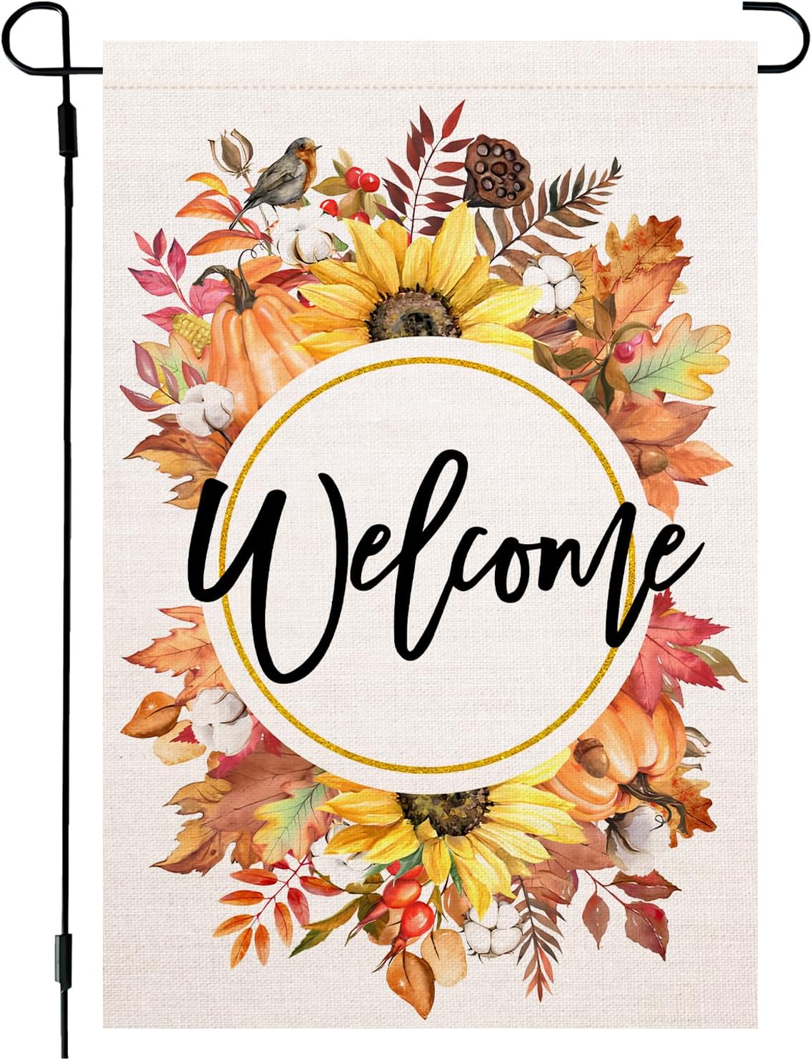 Fall Welcome Maple Leaves Garden Flag 12.5x18 Inch Double Sided for ...