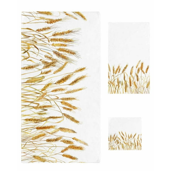 Fall Wheat Bath Towels for Bathroom Set,Luxury Microfiber Towels Gifts ...