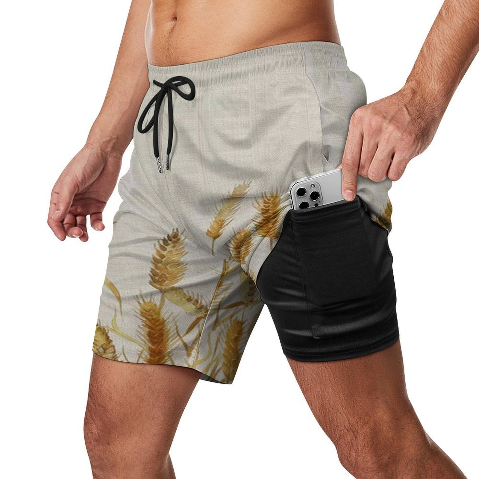 Fall Wheat Quick Dry Swimming Shorts For Men Swimwear Swimsuit Swim ...