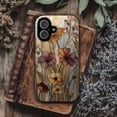 Fall Wildflowers Tough Phone Case, Rustic Floral Stained Glass PRINTED ...
