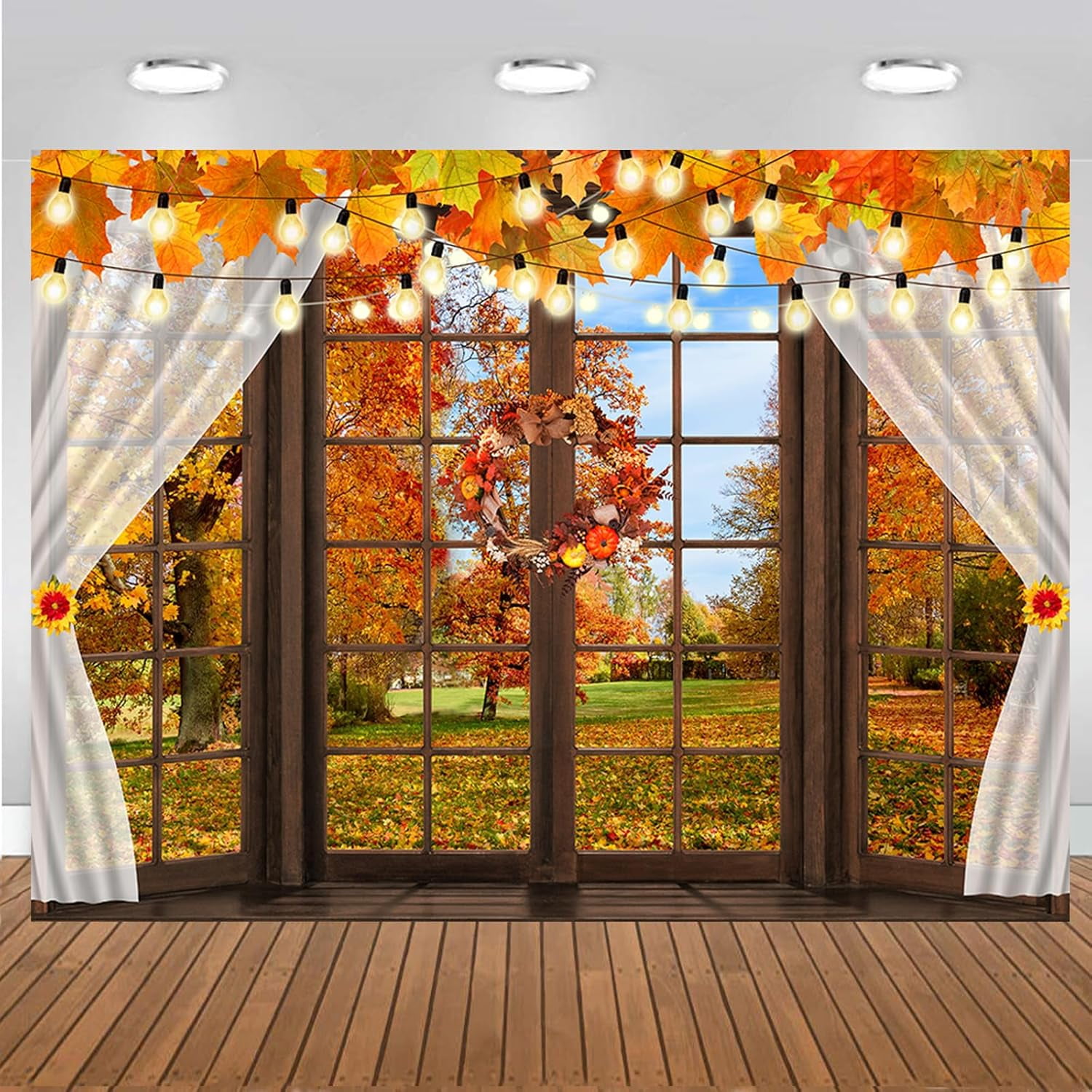 Fall Window Beautiful Backdrop Autumn Fall Backdrop Autumn Forest Scene ...