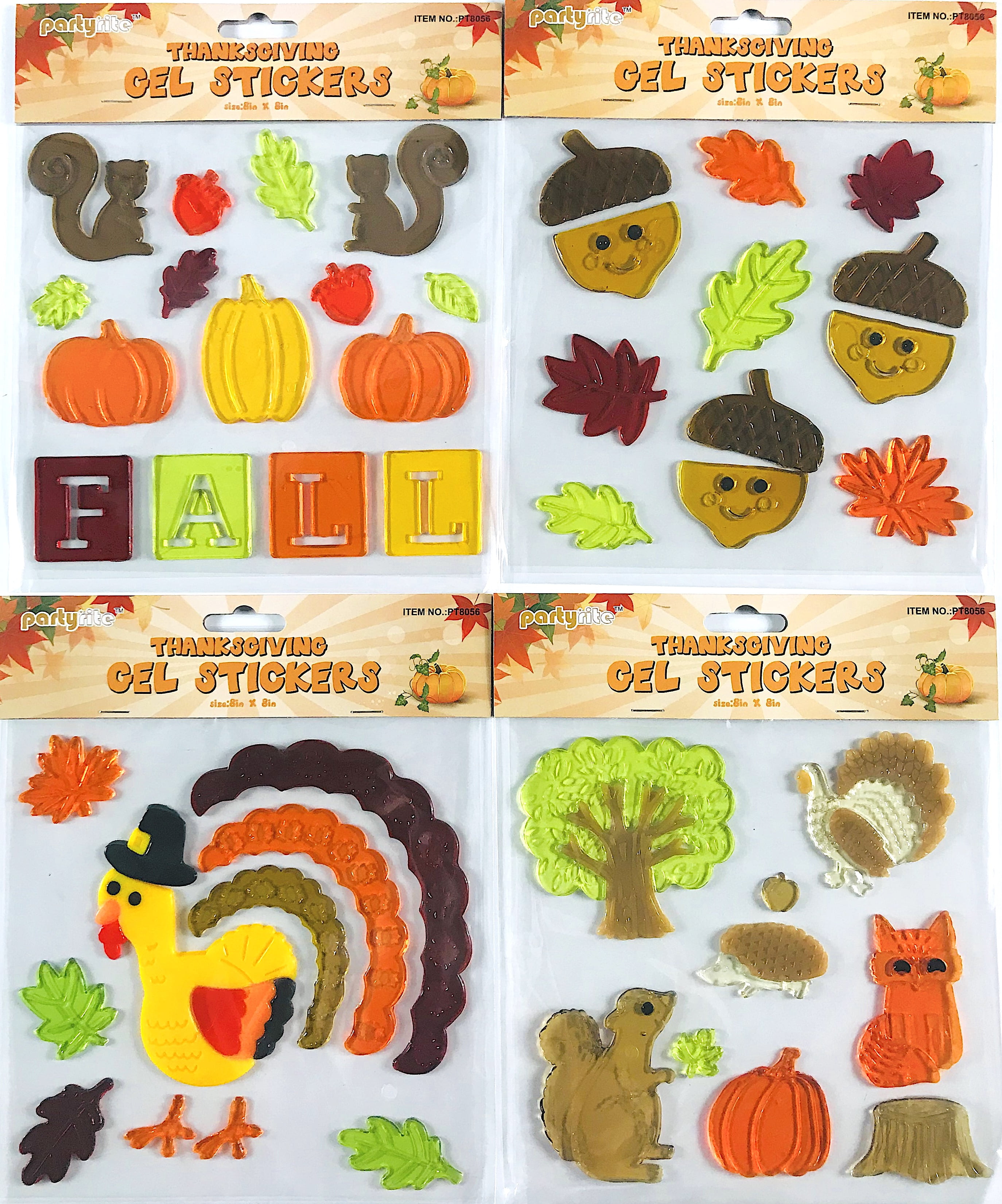 Fall Harvest Window Decor: Woodland Creatures, Squirrels, Fox, Acorns ...