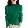 Fall Winter Cash-mere Sweaters for Women Turtleneck Long Sleeve Tops ...