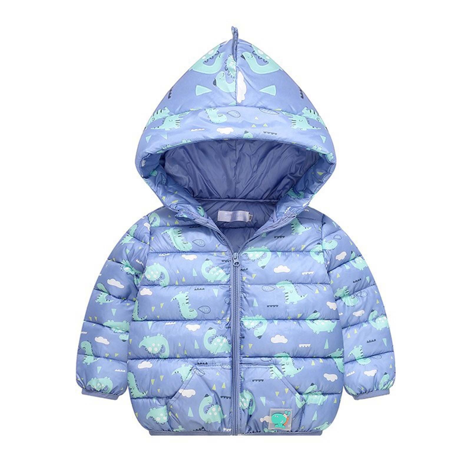 Fall Winter Coats for Kids Boys Girls Toddler Baby Warm Solid Dinosaur ...