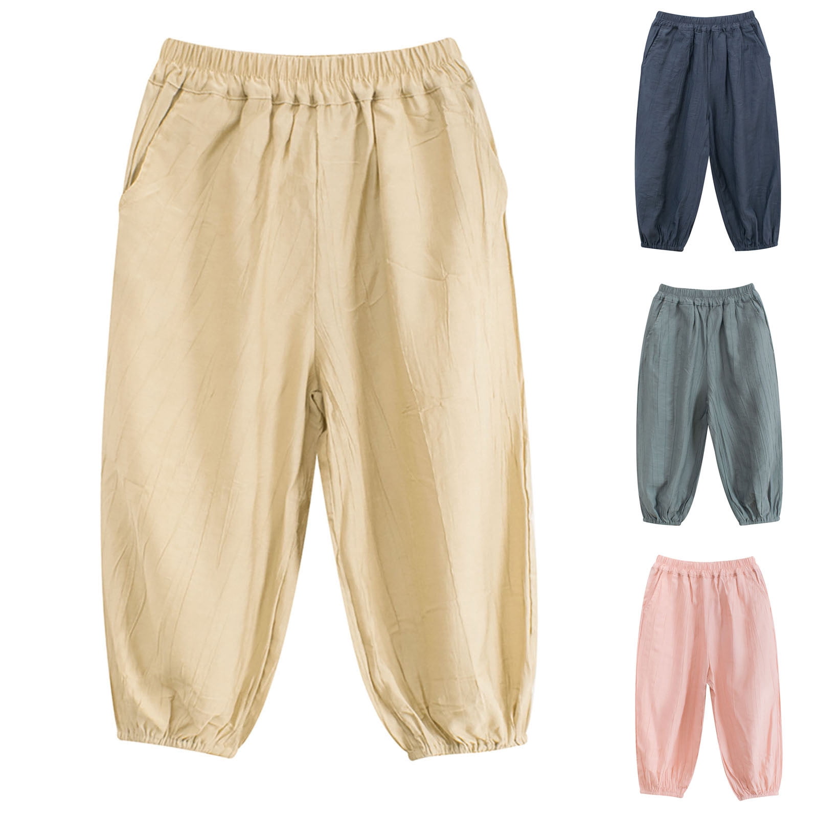 Fall Winter Savings!Ahuyic Long Pants for Kids,Boys Girls Solid Color ...