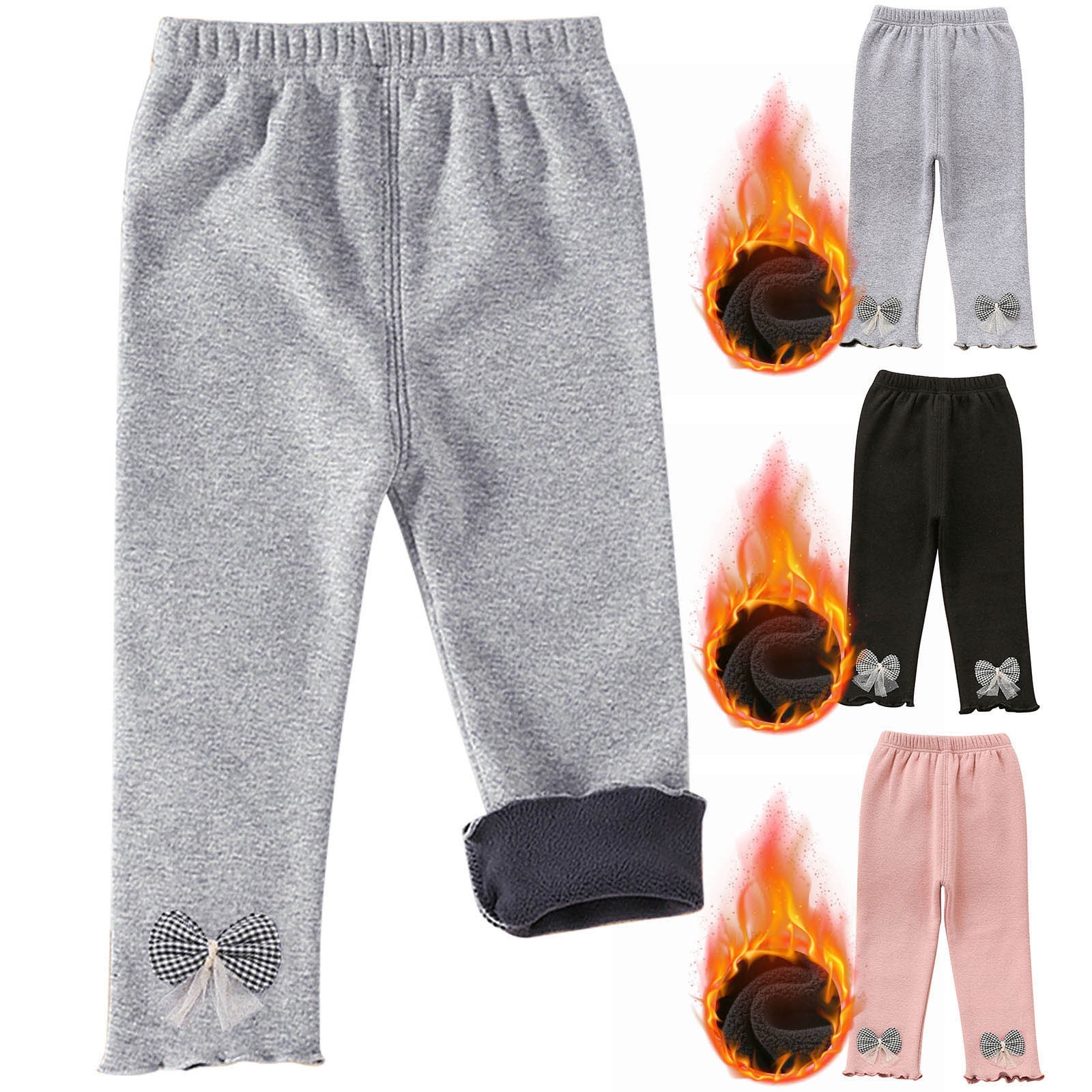 Fall Winter Savings!Ahuyic Long Pants for Kids,Girls Fleece Lined ...