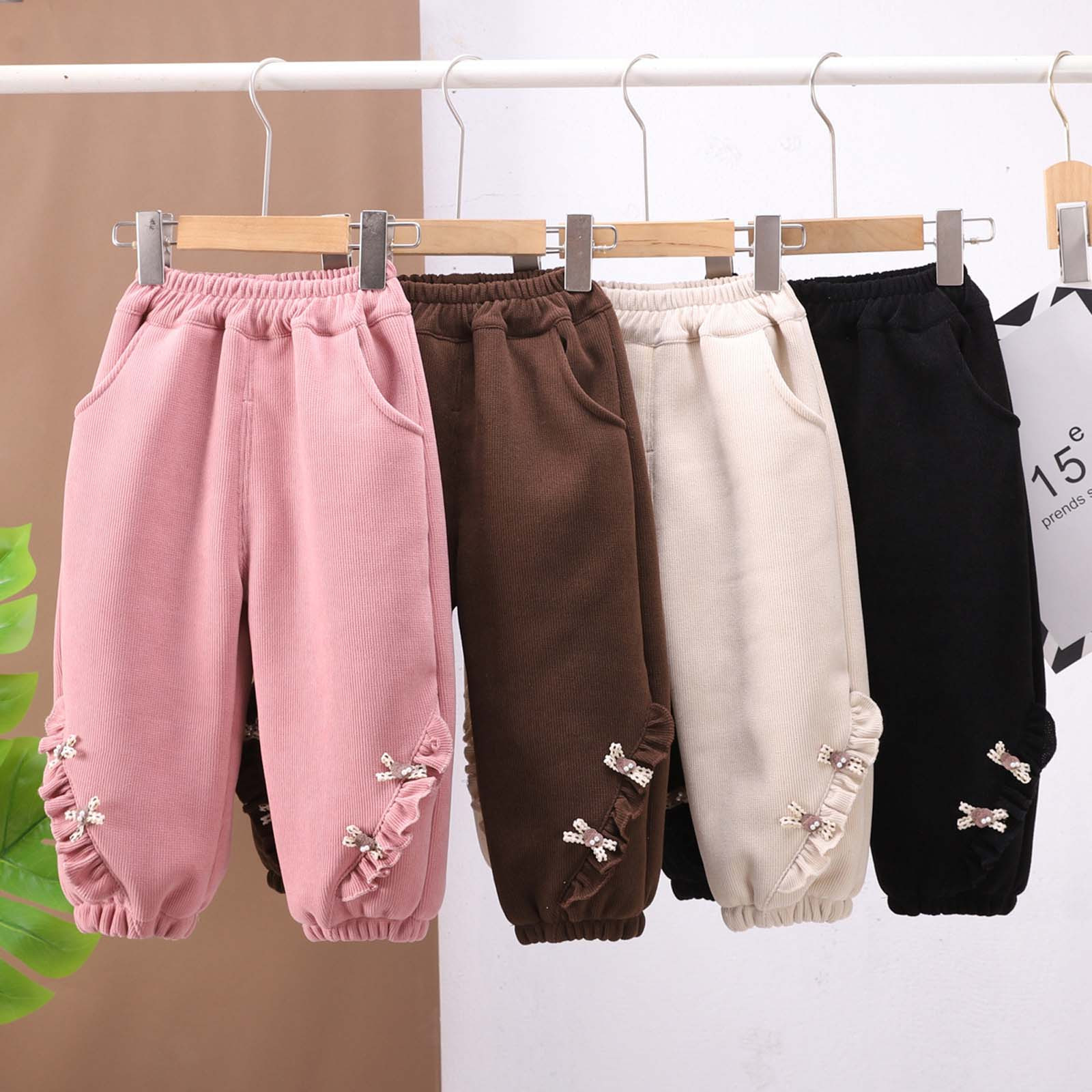 Ahuyic Long Pants for Kids,Girls Fleece Lined Pants Warm Winter ...
