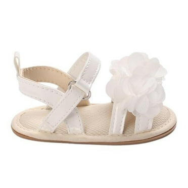 GYRATEDREAM Baby Toddler Infant Girls PU Leather Soft Sole Summer Sandals Flower Princess Flat ...