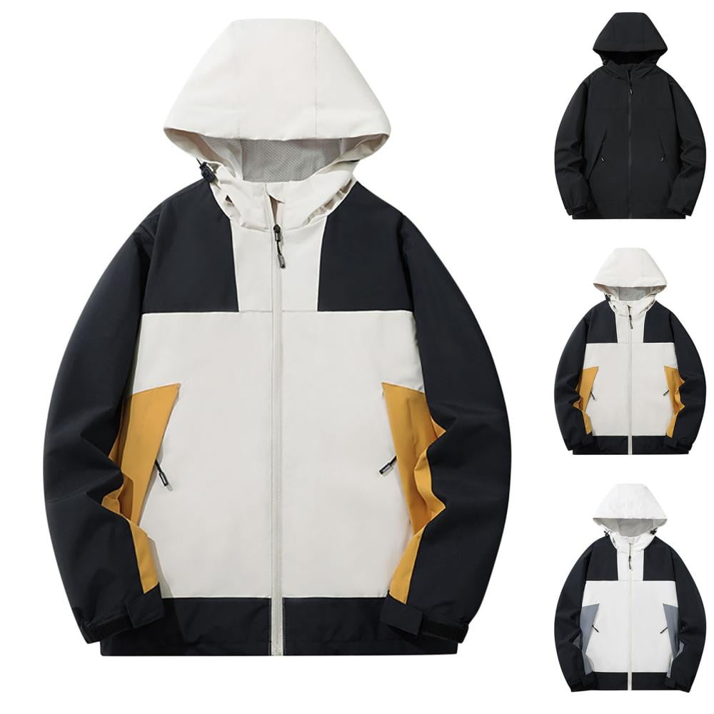 Bxsruta Women's New Outdoor Tooling Loose Trend Color Matching Hooded ...