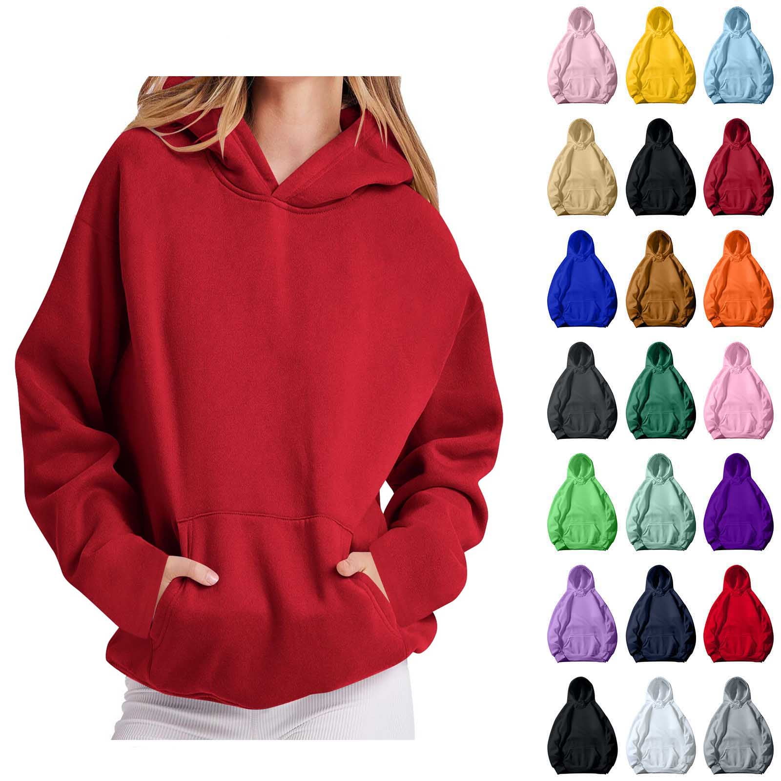 Fall/Winter Sweatshirts Agkizg Womens Fleece Sweatshirts,Oversized Long ...