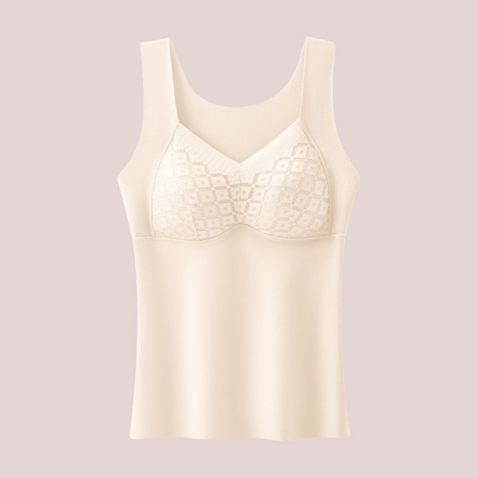 Fall & Winter Women's Solid Color Inner Top - Warm Seamless Tank with ...