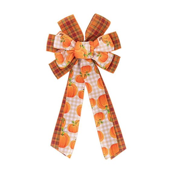 Fall Wreath Bows,Autumn Harvest Bows For Wreath,Farmhouse Bows For ...