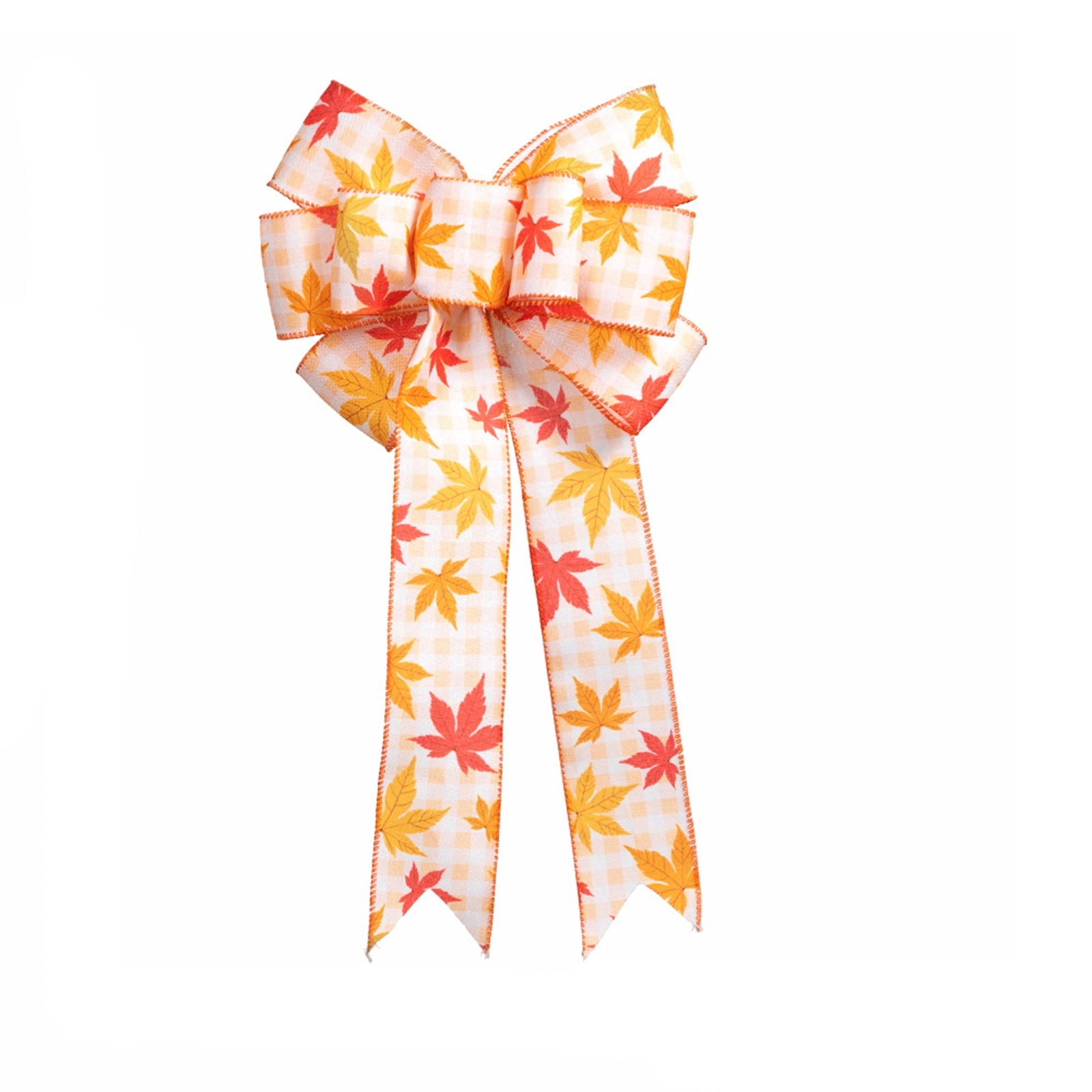 Fall Wreath Bows Maple Leaf Wreath Burlap Bow Thanksgiving Wreath Bows ...