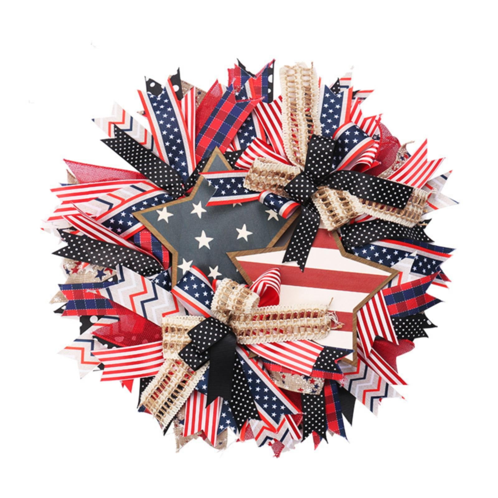 Fall Wreaths for Front Door, 18 Inch Patriotic Day Memorial Day ...