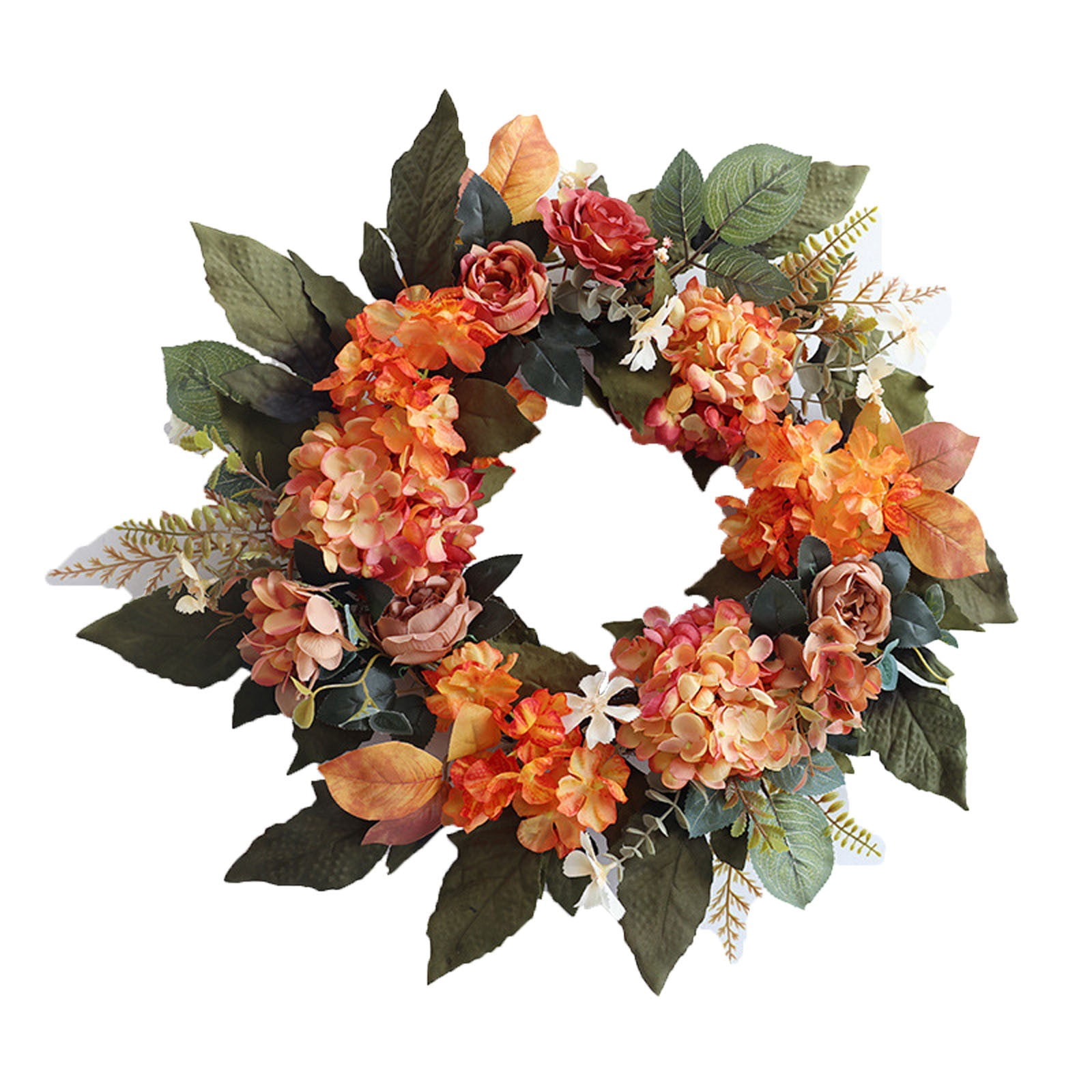 Fall Wreaths for Front Door - 20 Inch Autumn Wreath with Orange ...