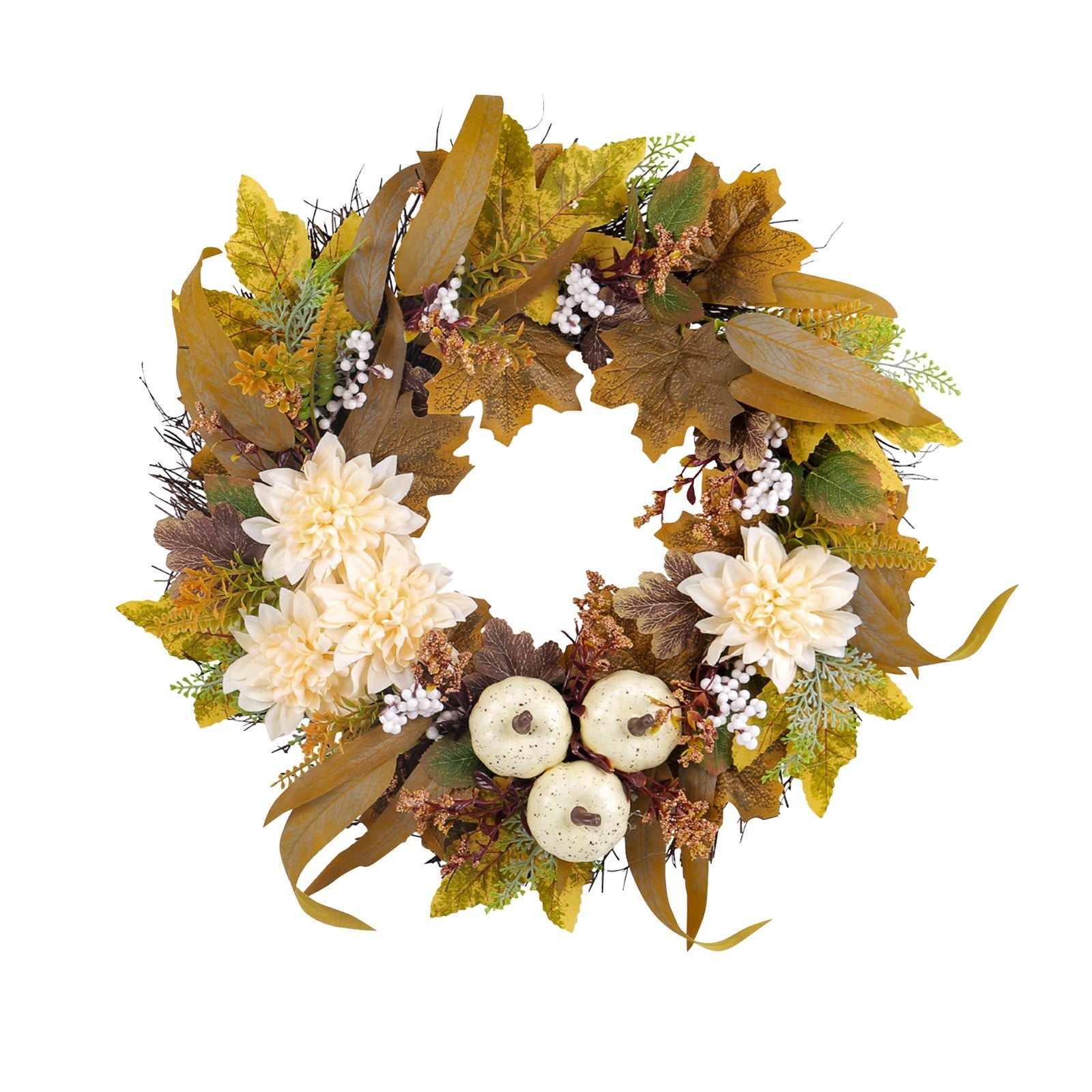 Fall Wreaths for Front Door Decor - 18 Inch Thanksgiving Halloween ...