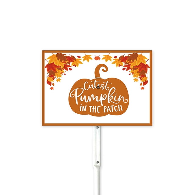 Fall Yard Signs Fall Decorations Outdoor Gutest Pumpkin in The Patch ...