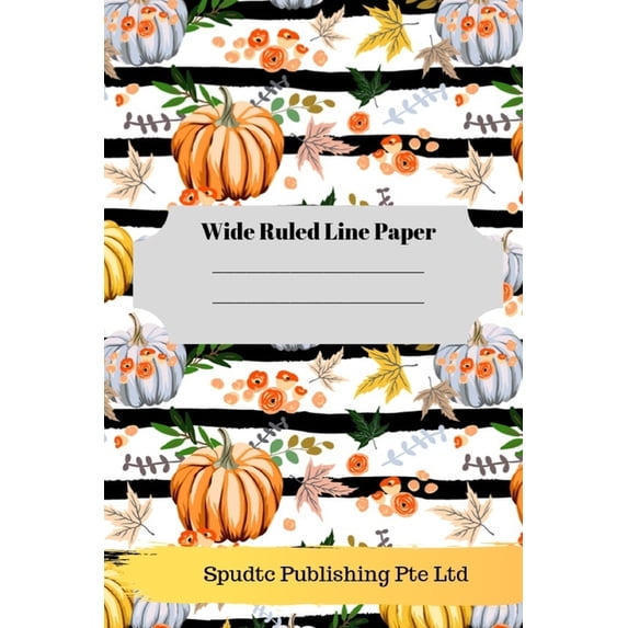 Fall and Thanksgiving Theme Wide Ruled Line Paper - Walmart.com