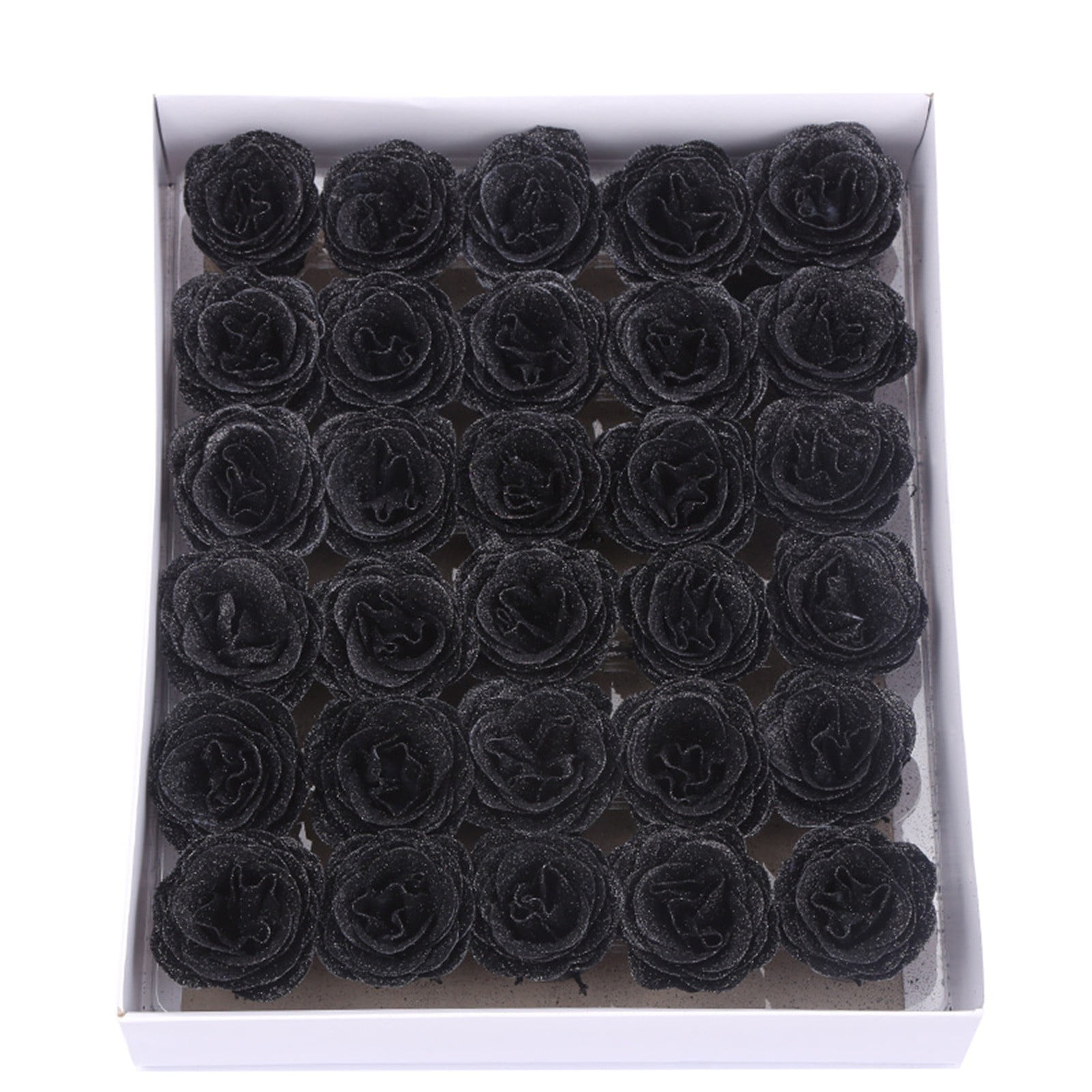 Fall fashion decor 2024 Flower Head Black 30pc Gold Powder Rose Flower ...