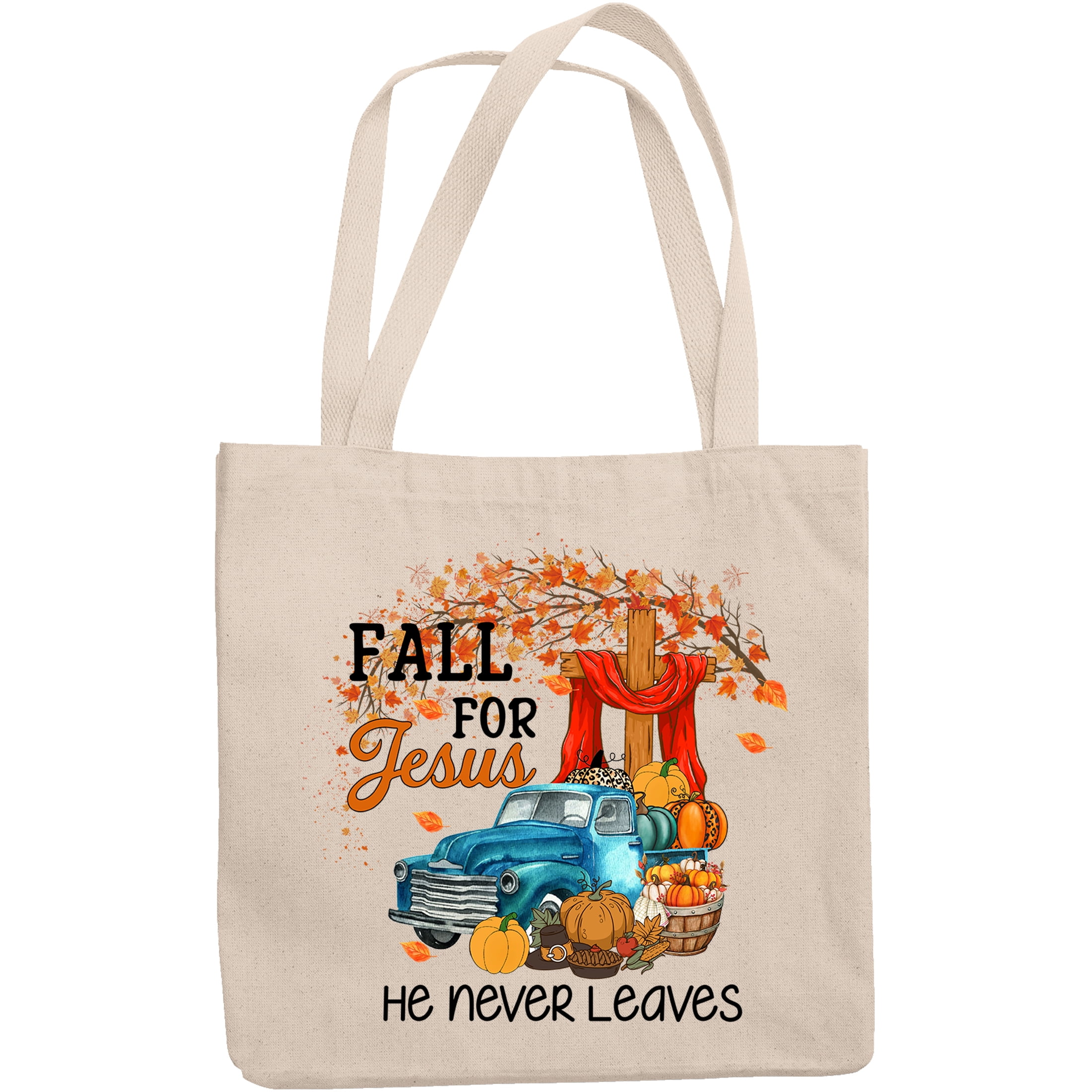 Fall for Jesus, He Never Leaves, Christian Autumn Art Merch Gift, 12oz ...