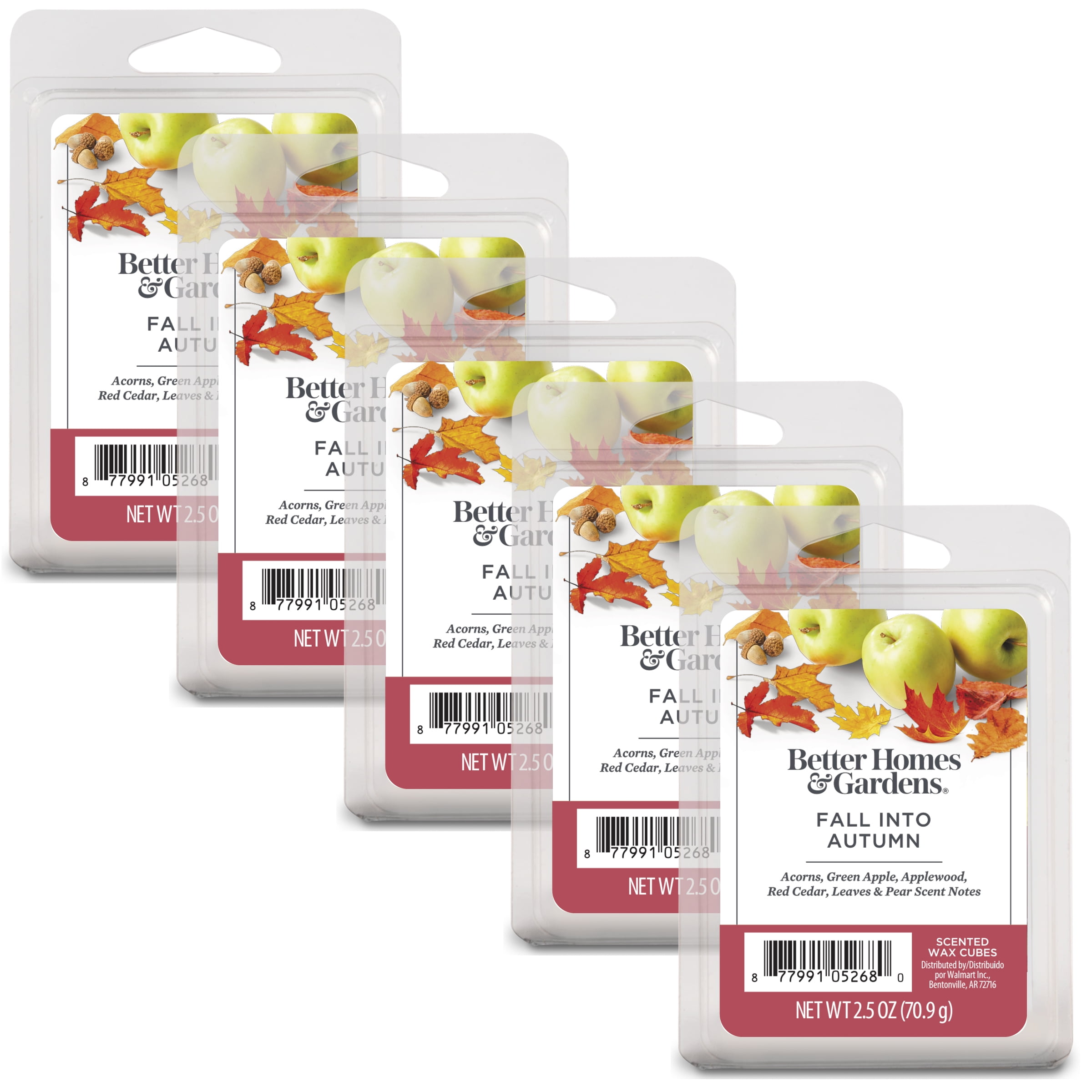 Fall into Autumn Scented Wax Melts, Better Homes & Gardens, 2.5 oz (5 ...