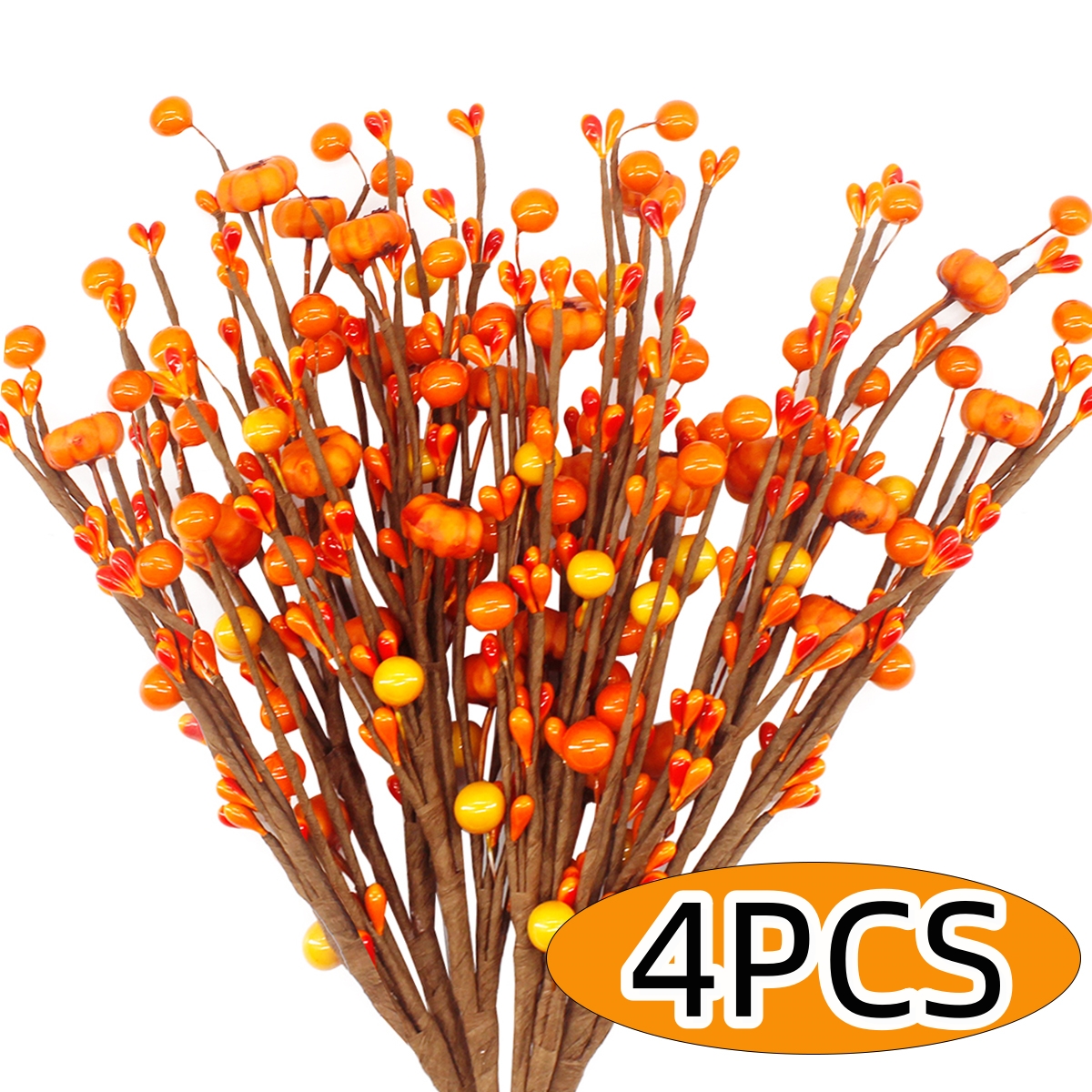 Fall picks for Home Decoration Artificial Berry Pumpukin Stems Floral ...
