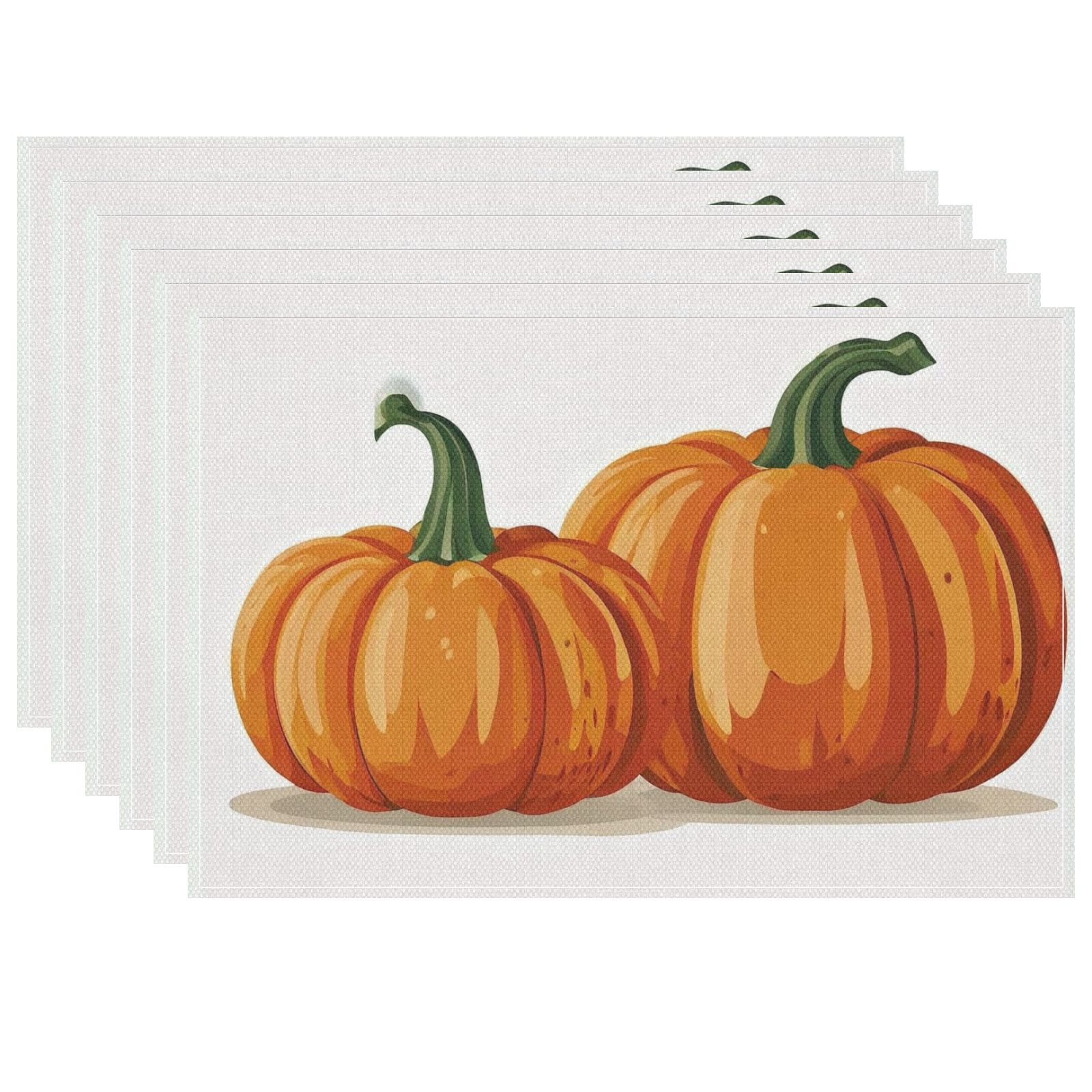 Fall-themed Placemat Cartoon Style Simple Line Art Logo Heat-Resistant ...