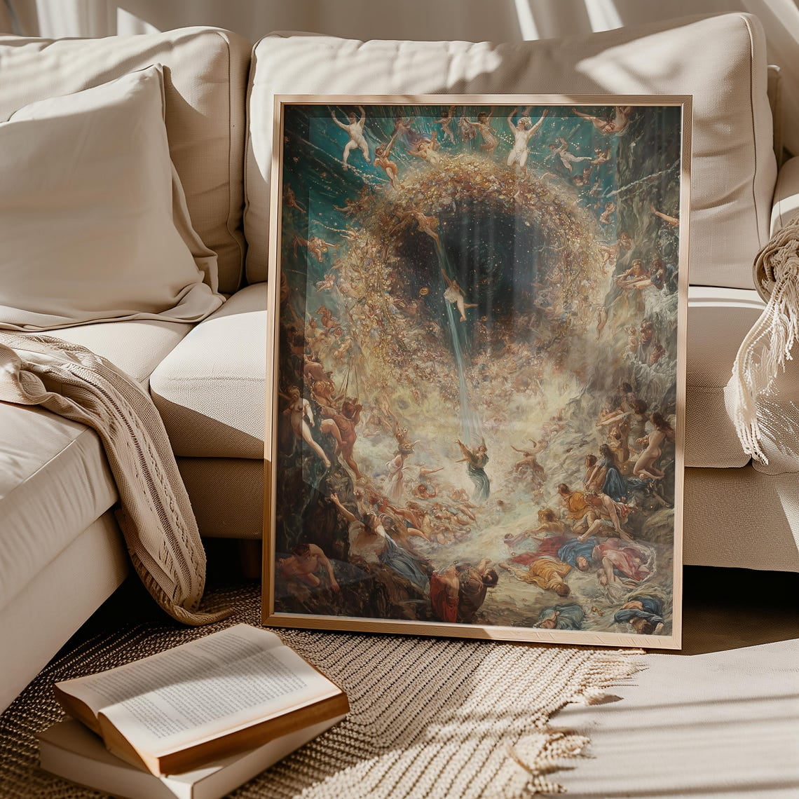 Fallen Angel Chaos, Surreal Celestial Art Print, Spiritual Wall Art ...