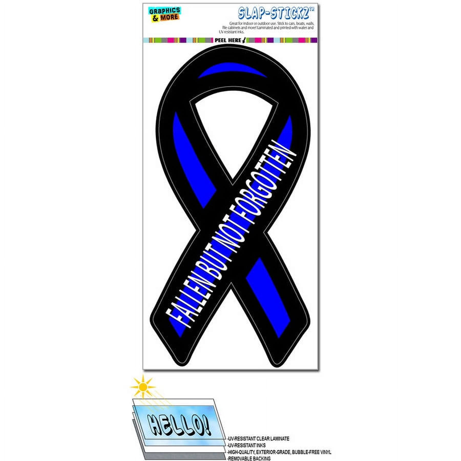 Fallen But Not Forgotten Thin Blue Line Support Ribbon Police ...