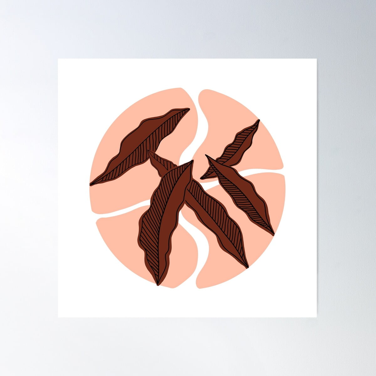 Fallen Leaves Poster Wall Art, Modern Wall Decor For Living Room ...