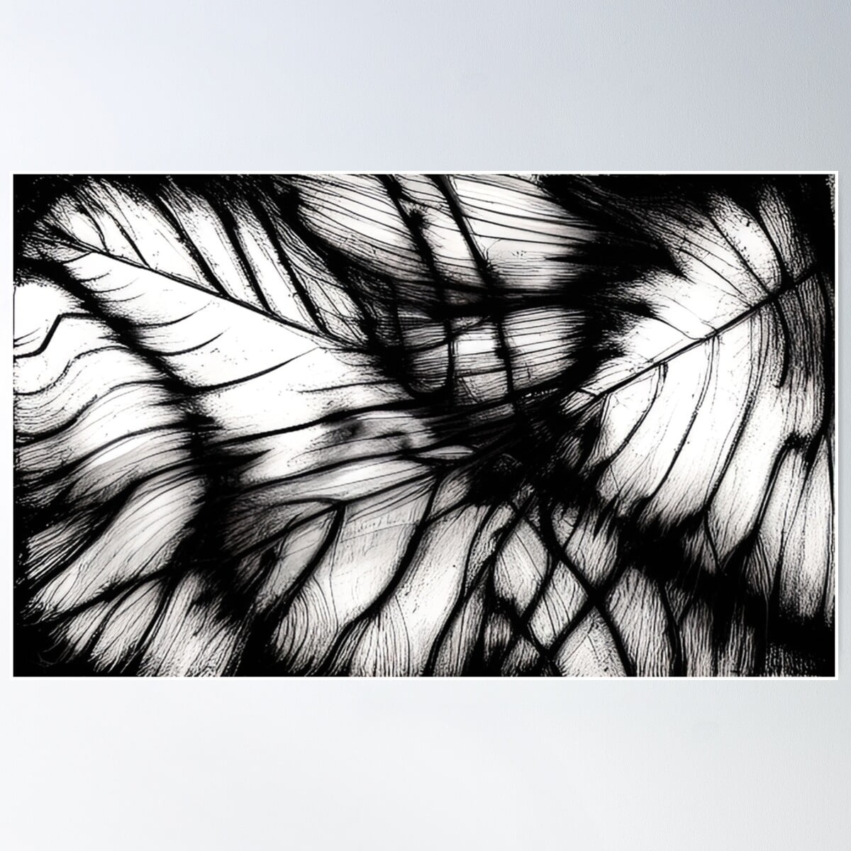 Fallen Leaves Poster Wall Art, Modern Wall Decor For Living Room ...