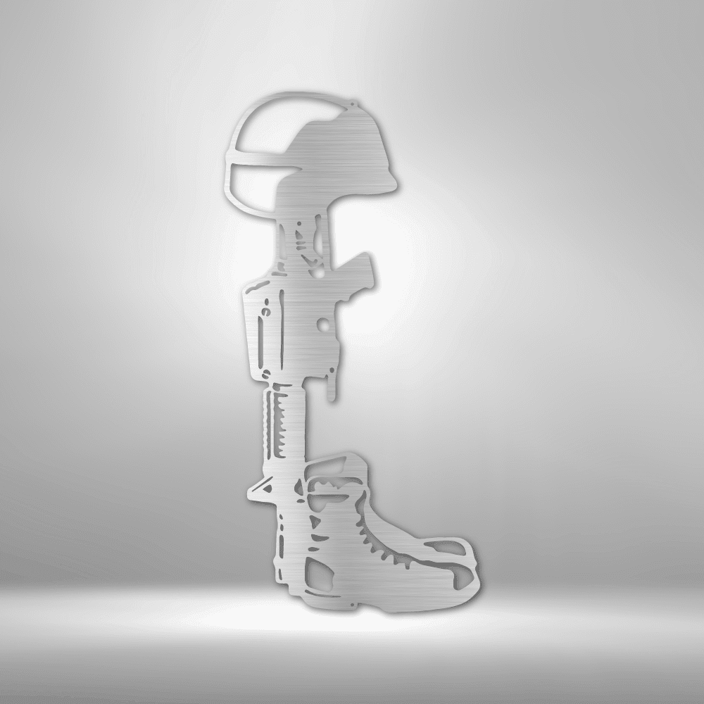 Fallen Soldier Memorial Steel Sign Laser Cut Powder Coated Home ...