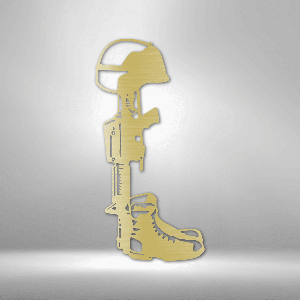 Fallen Soldier Memorial Steel Sign Laser Cut Powder Coated Home ...