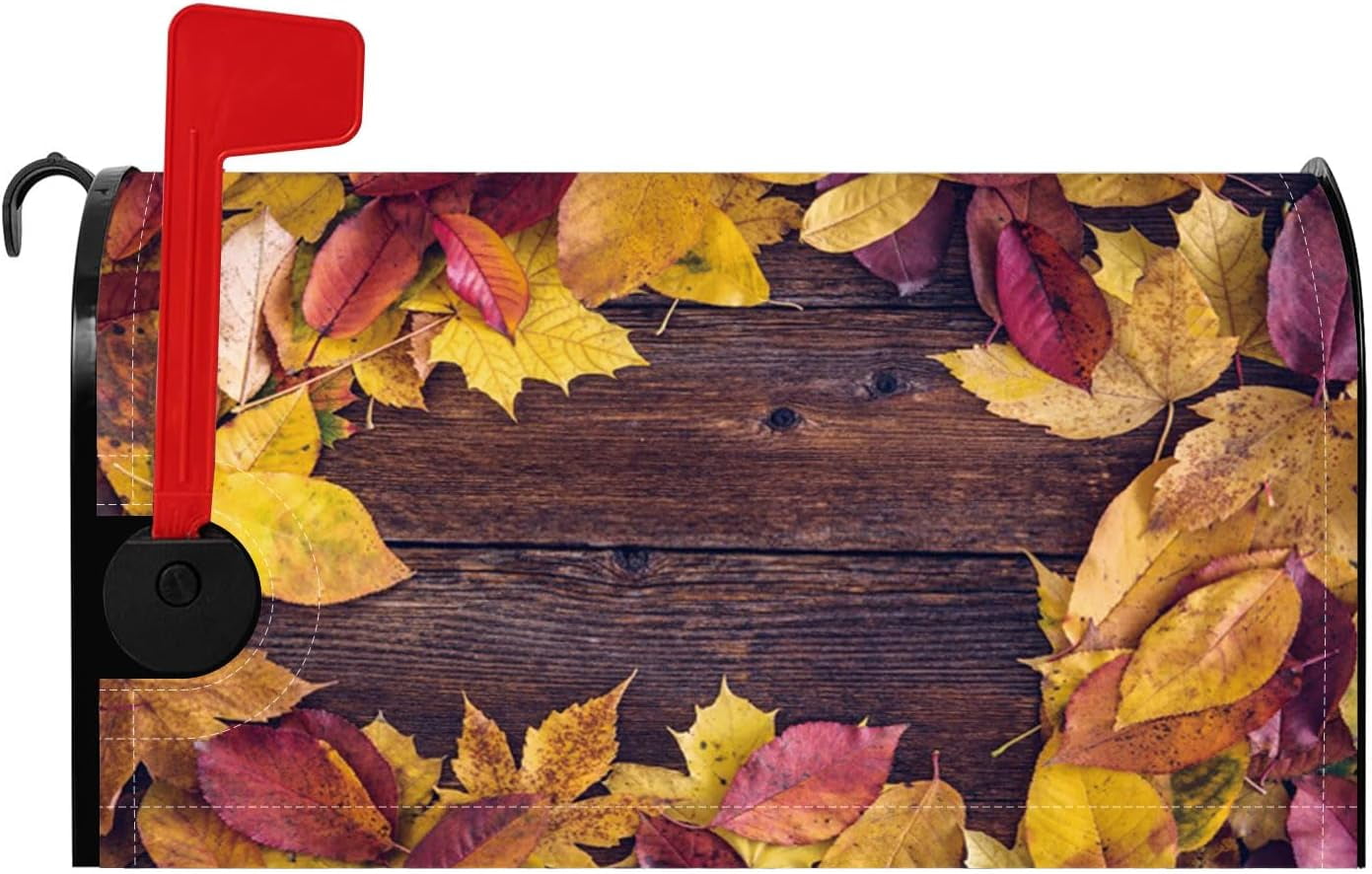 Fallen Thanksgiving Mailbox Cover Autumn Leaves Harvest Season Wooden ...