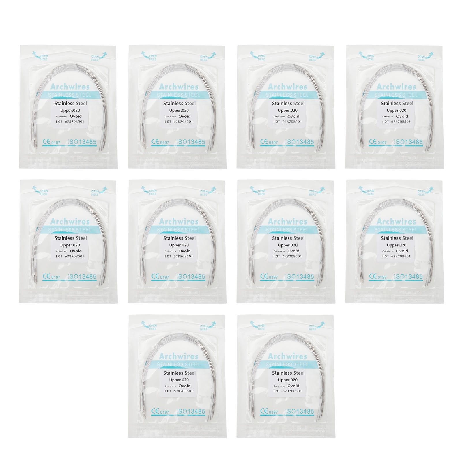 Falleo Clearance 100pcs Dental Orthodontic Round Arch Wire Stainless ...