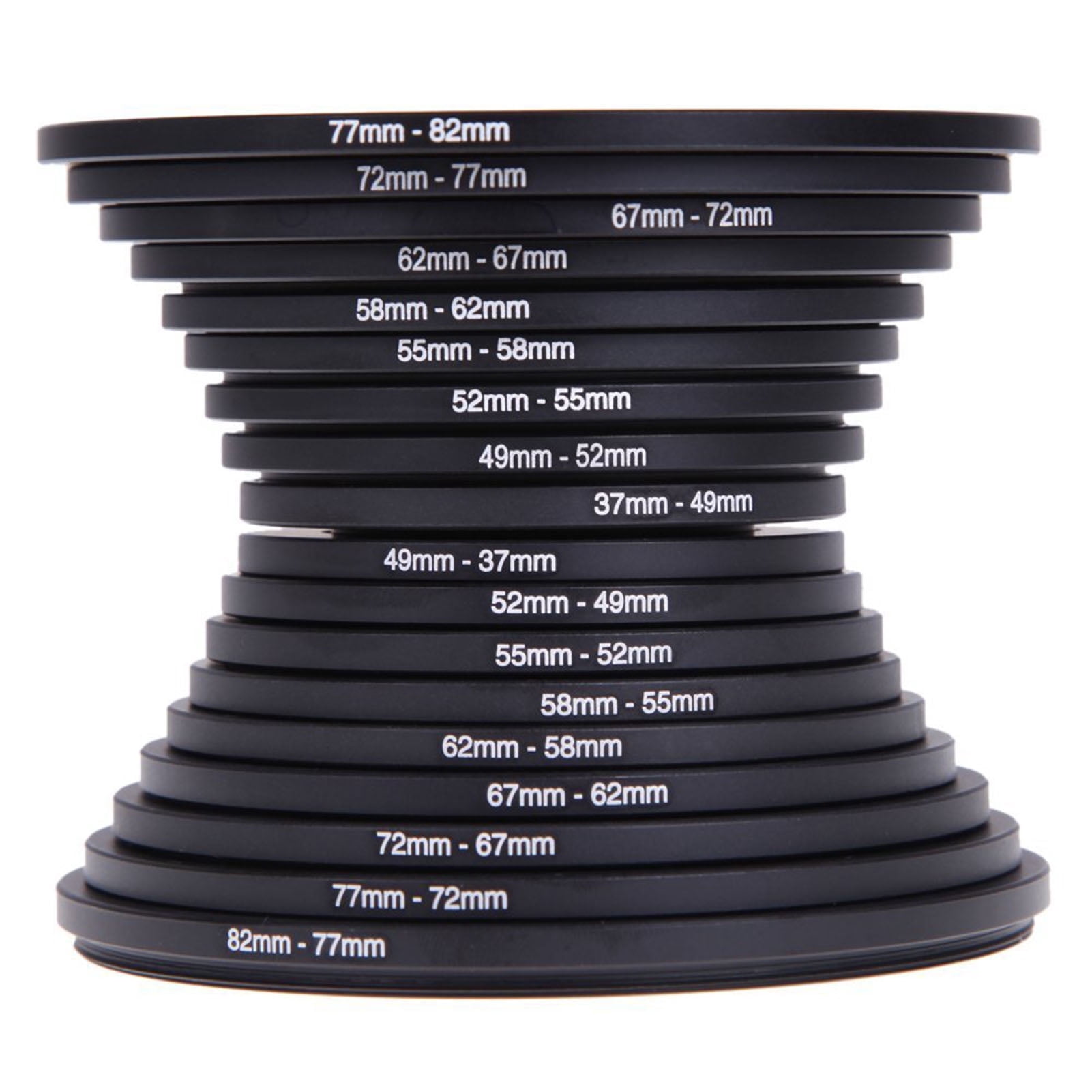 Falleo Clearance 18 Piece Filter Ring Adapter Set All Metal Camera Lens ...