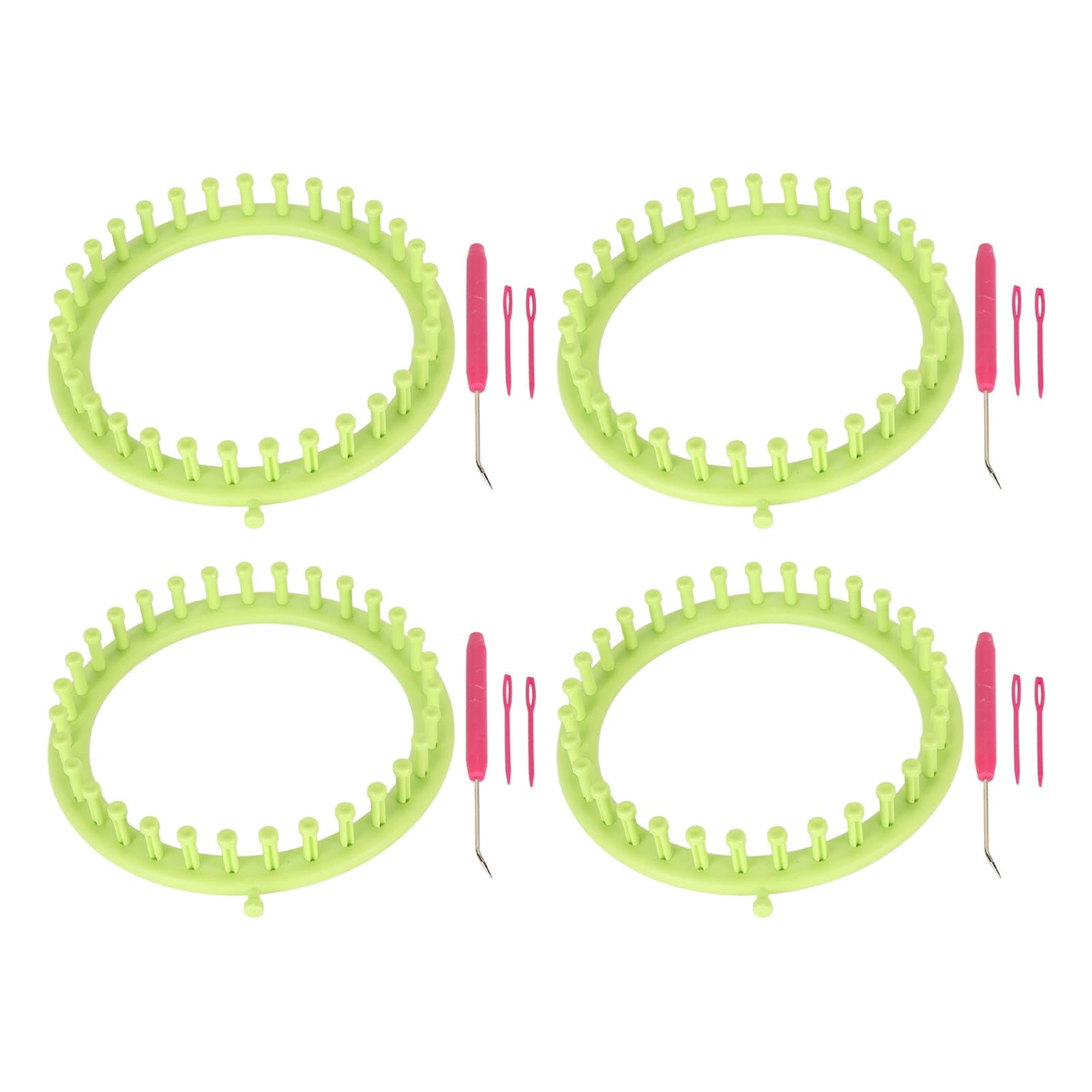 Falleo Clearance 4Pcs Round Knitting Loom 7.5in Diameter Sturdy Plastic ...