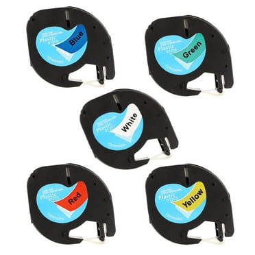 Markdomain 2 Pack Compatible with Dymo Letratag LT, Black on Clear ...