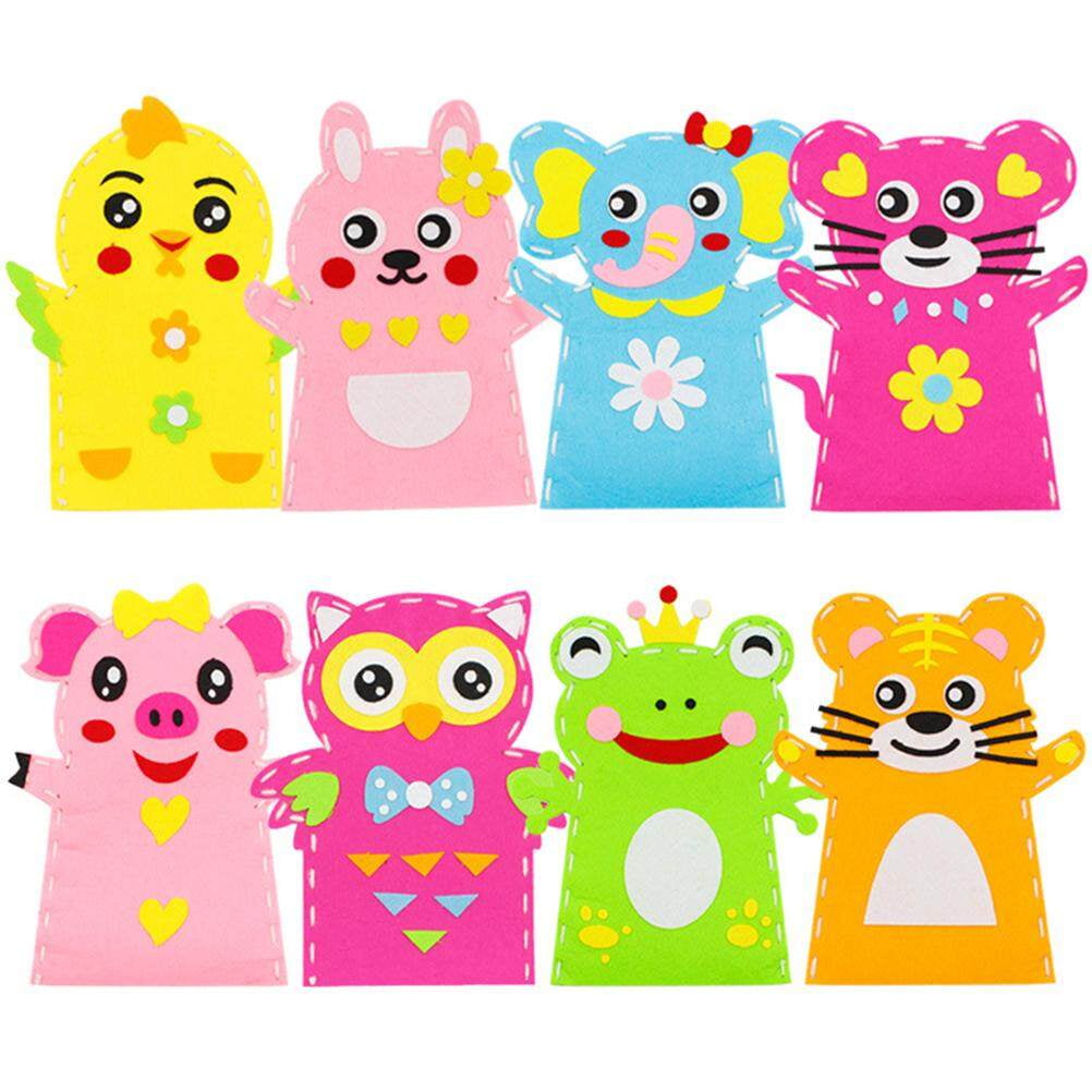 Falleo Clearance 8 Pcs Animals Felt Hand Puppets Kits for Kids DIY ...