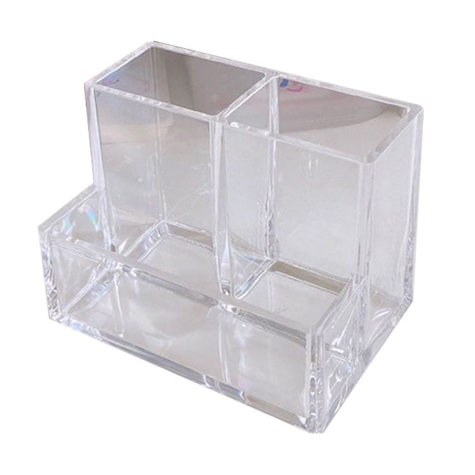 Falleo Clearance Clear Pencil Organizer Cup Acrylic 3 Compartments ...