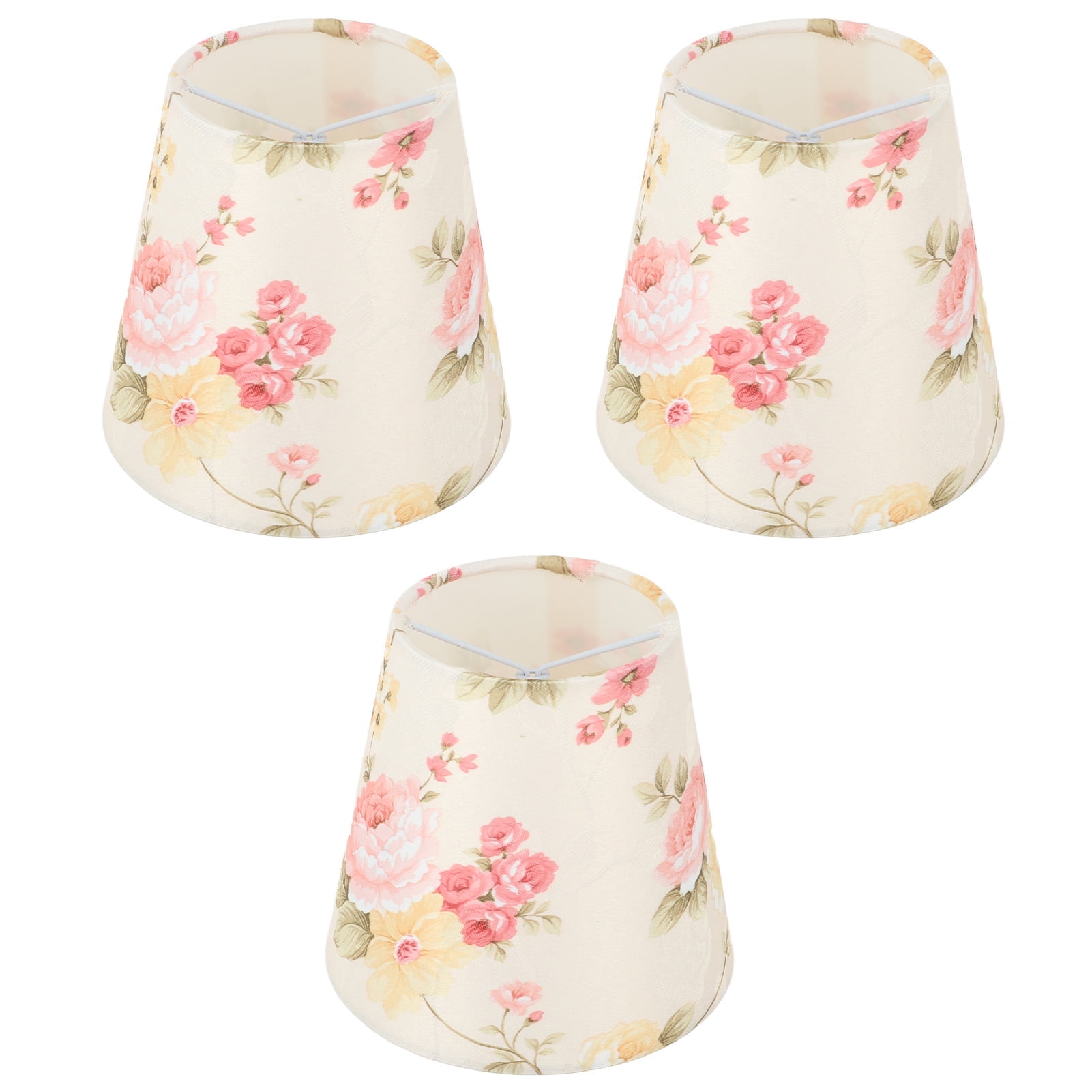 Falleo Clearance Cloth Lamp Shade Flower Pattern Clip On Bulb Lampshade ...