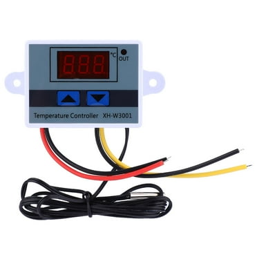 DC 12V Digital Display Temperature Controller Programmable Adjustable ...