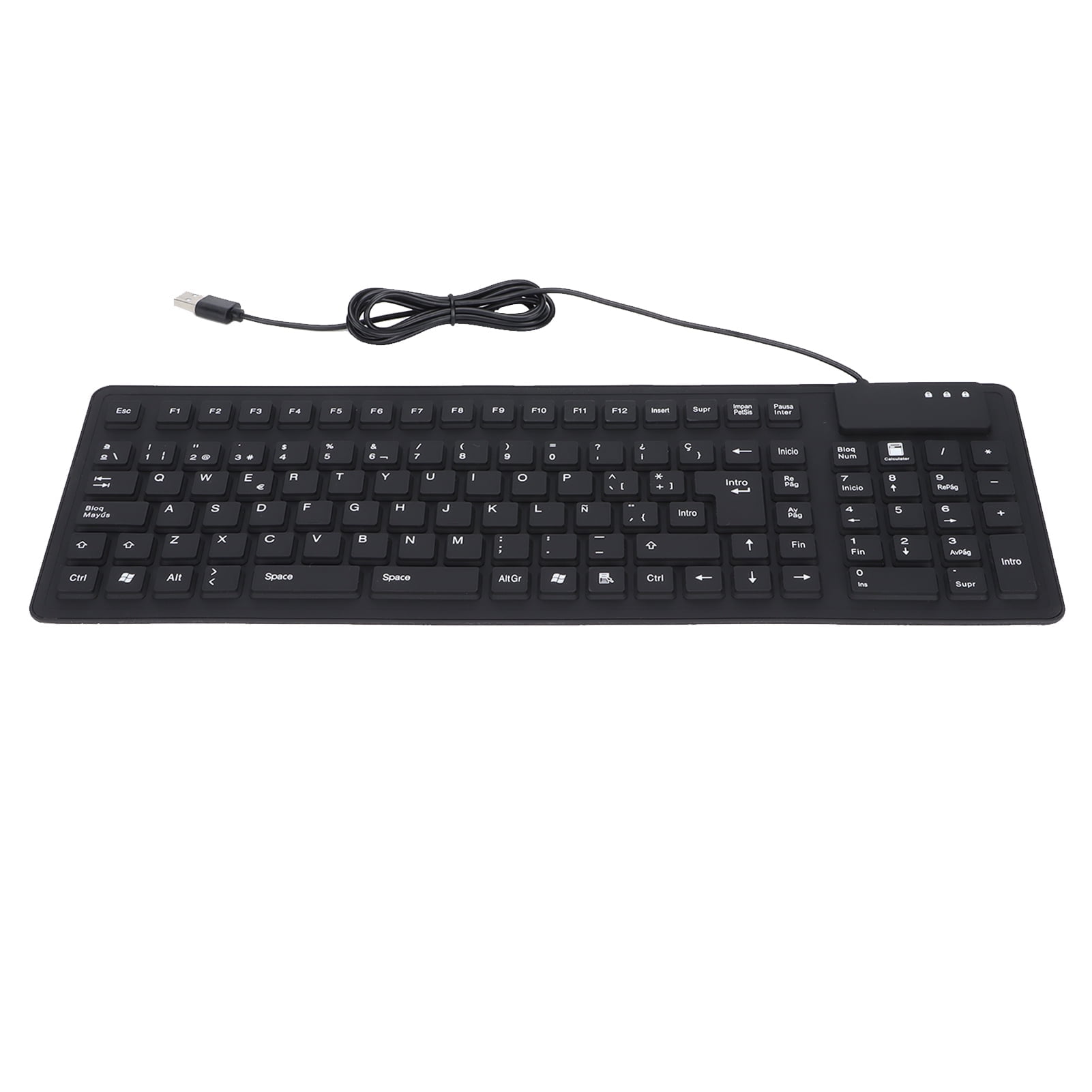 Falleo Clearance Keyboard 105 Key Spanish USB Wired Portable Foldable ...