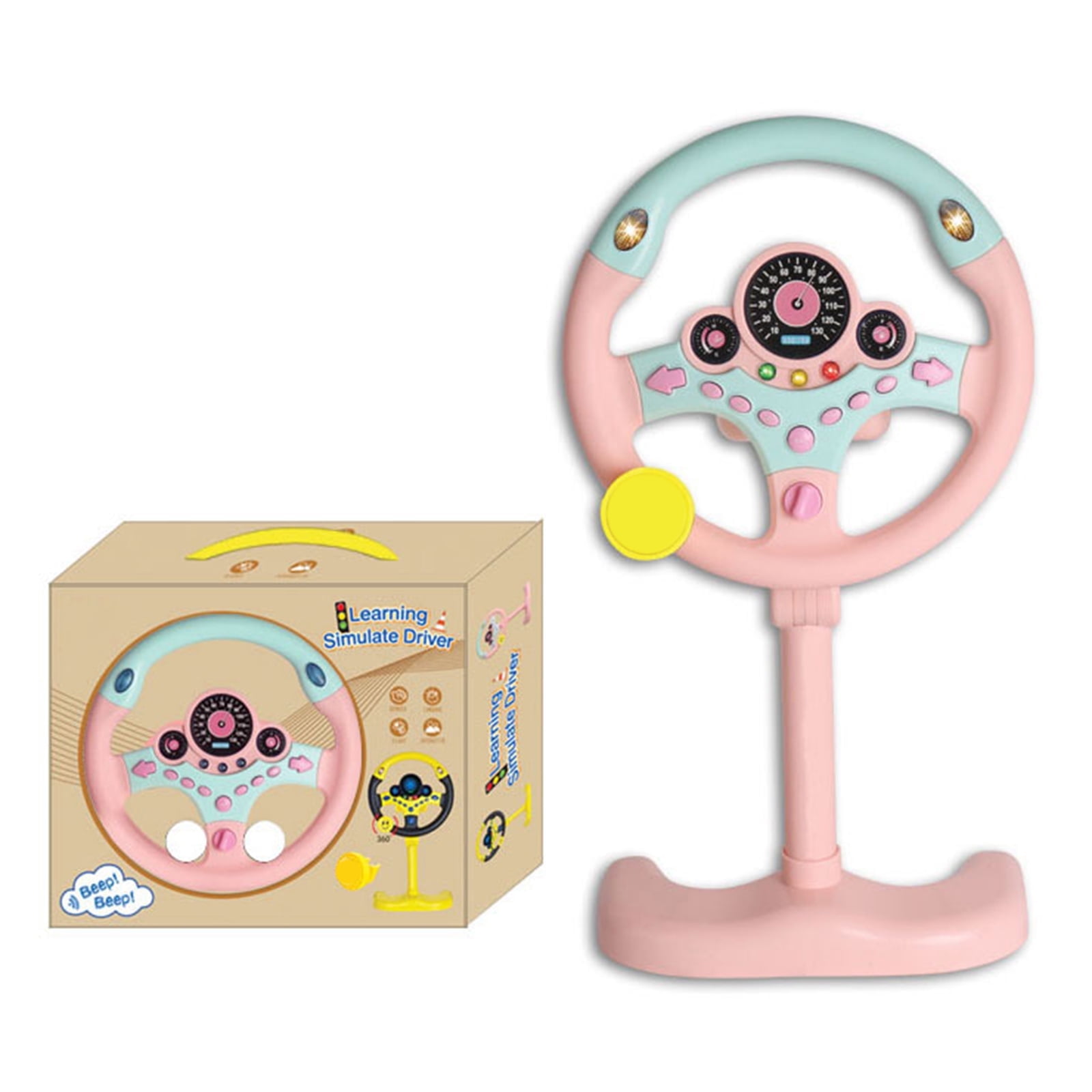 Falleo Clearance Kids Steering Wheel Toy Kids Electric Early Education ...